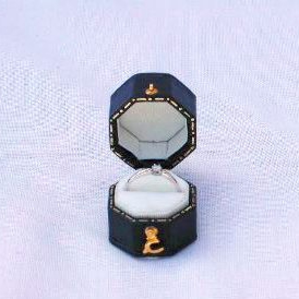 Hand Made Victoriana mini hexagonal ring case - Just Brothers & Co.
